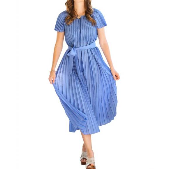Current Air | Dresses | New Current Air Pleated Dress With Bow In ...